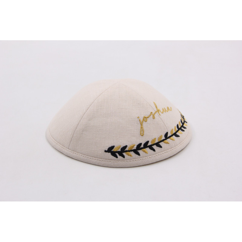 Kippa Motif Lurex argenté